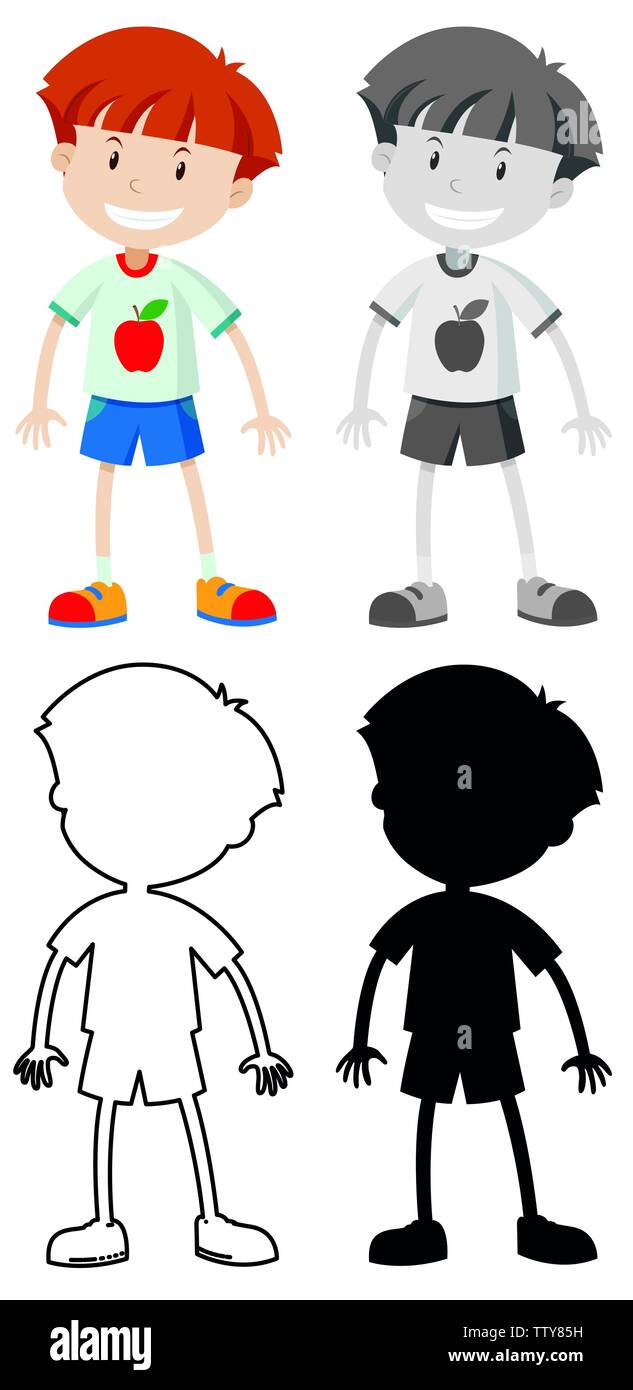 Set of young boy illustration Stock Vector Image & Art - Alamy