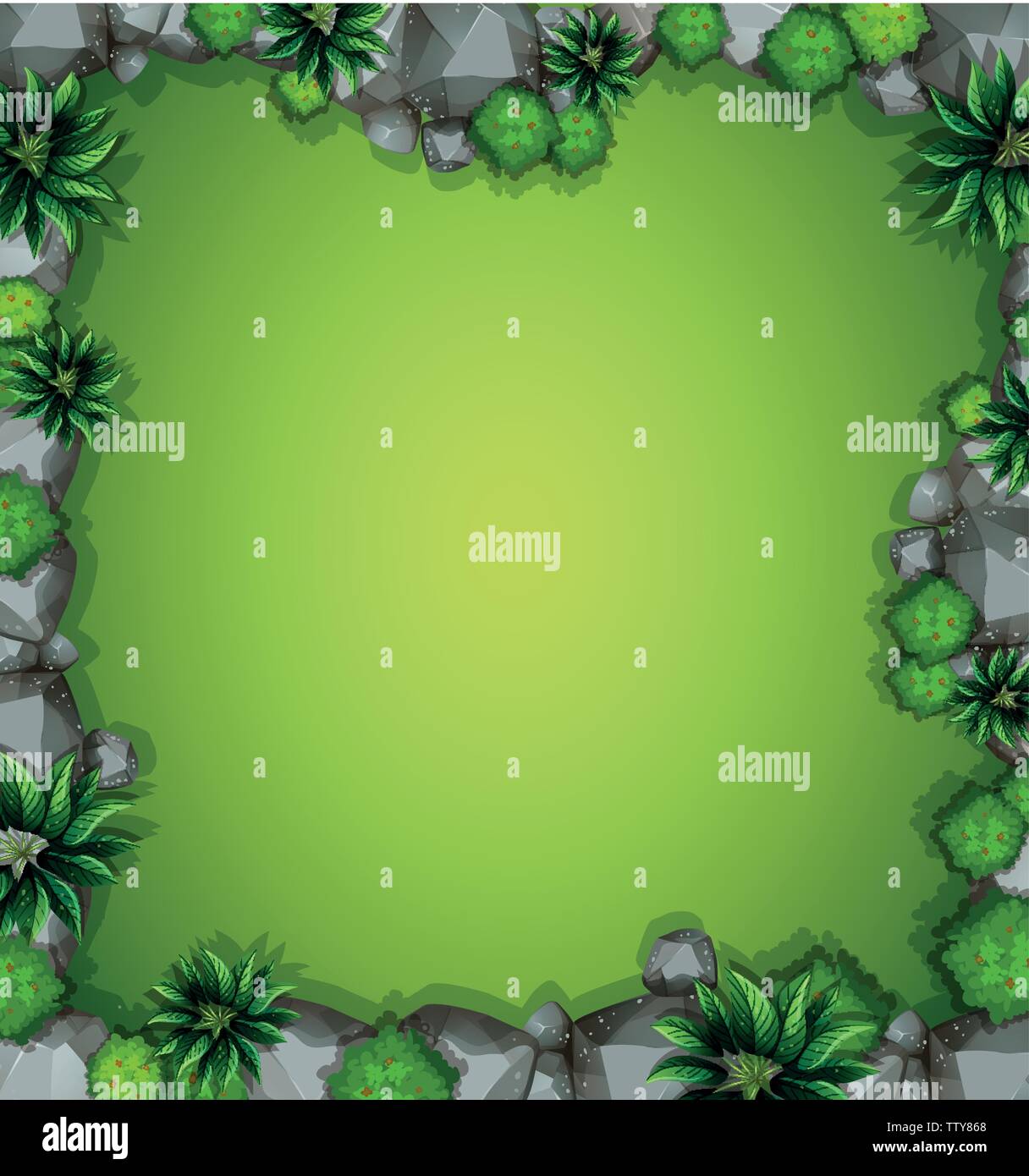 An aerial view of garden illustration Stock Vector Image & Art - Alamy