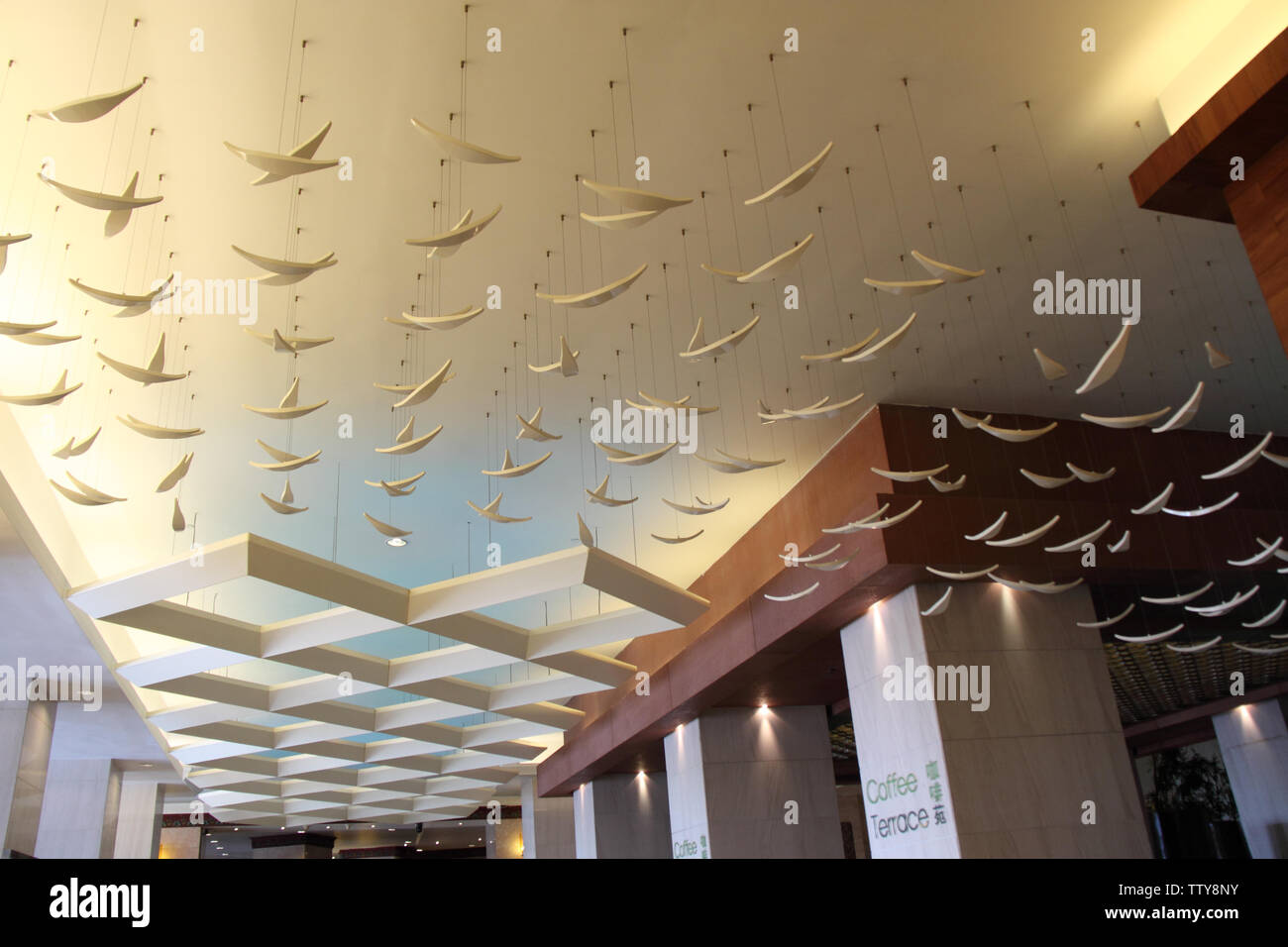 Decorative items hanging on ceiling, Malaysia Stock Photo - Alamy
