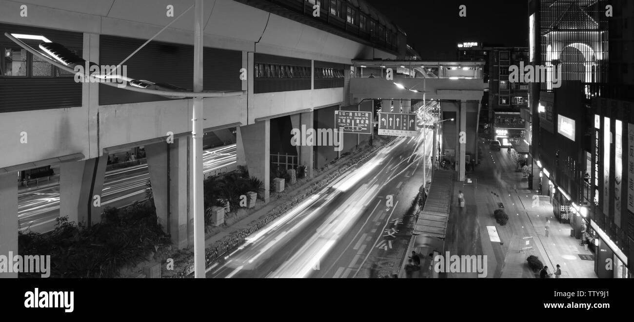 City tourism expressway Black and White Stock Photos & Images - Alamy
