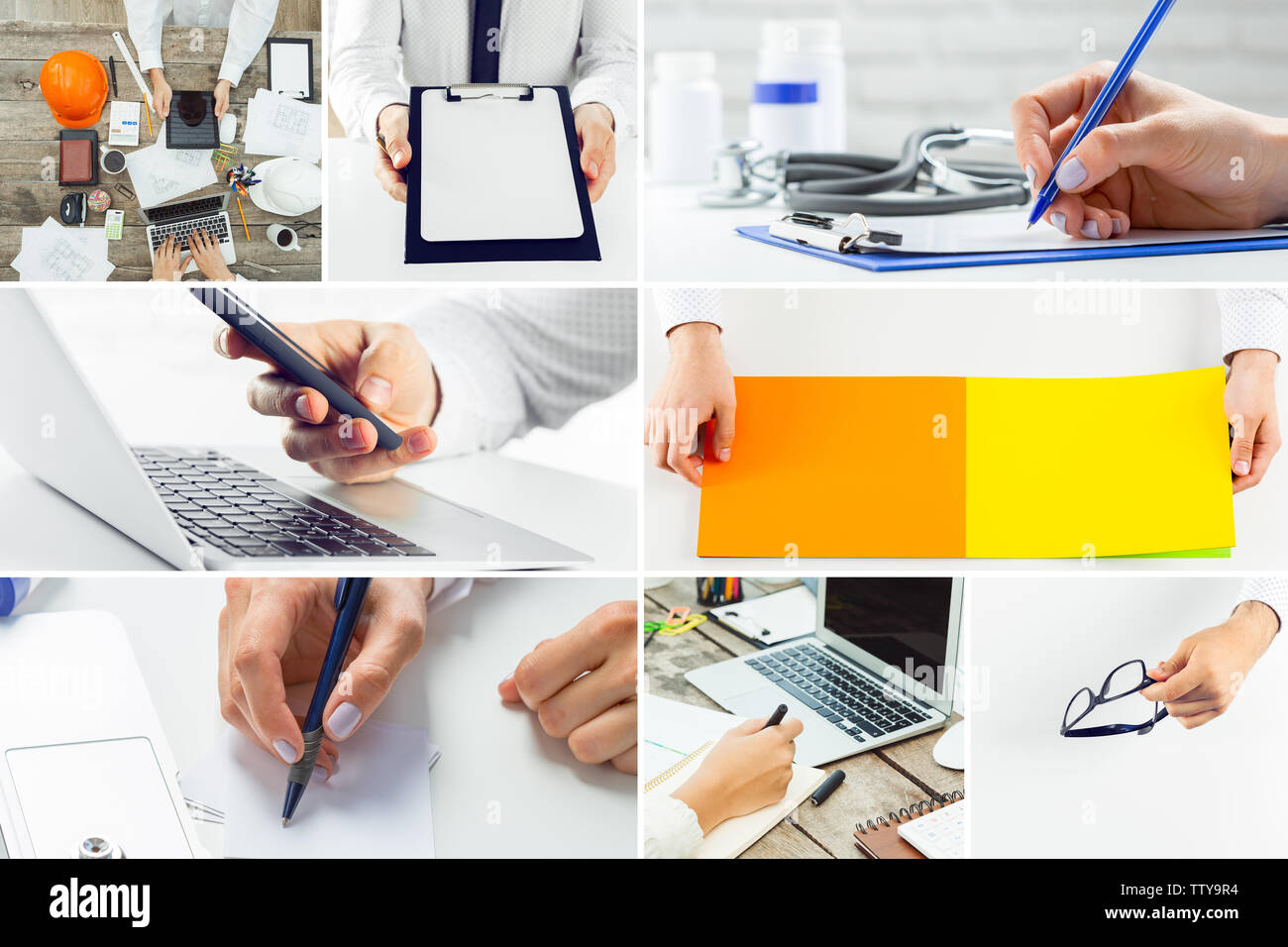 business collage, teamwork Stock Photo - Alamy