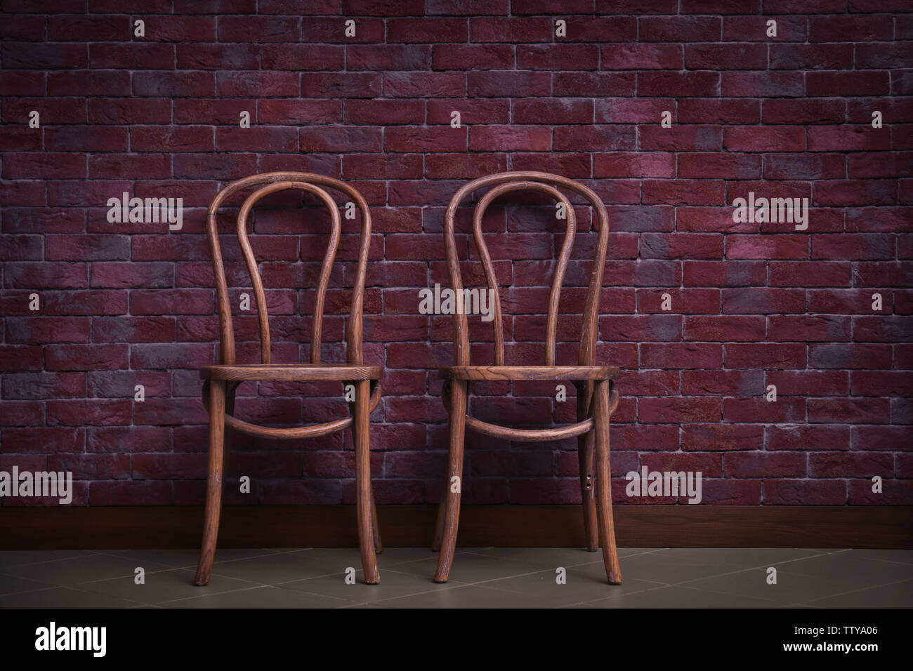 Two chairs in room design interior Stock Photo - Alamy