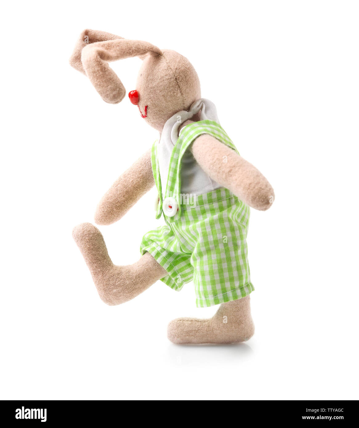 Cute cuddly bunny on white background Stock Photo - Alamy