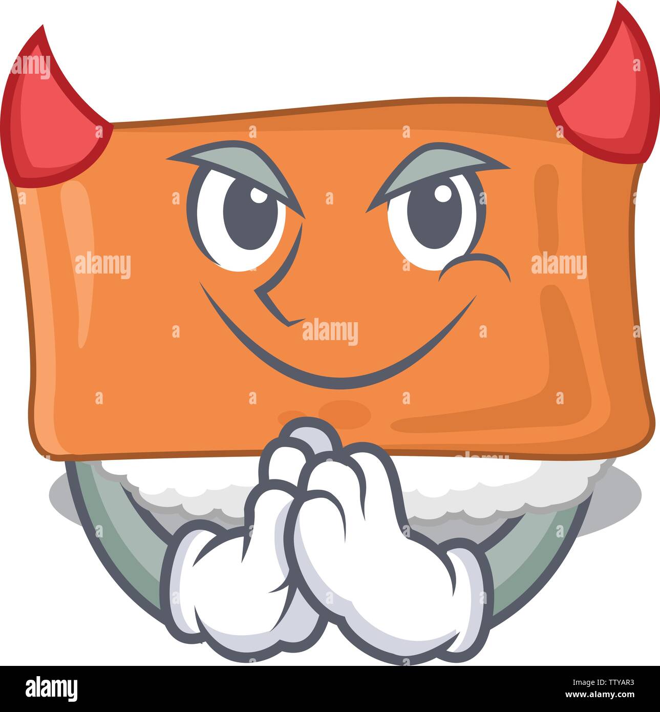 Devil inari sushi is served cartoon board Stock Vector Image & Art - Alamy