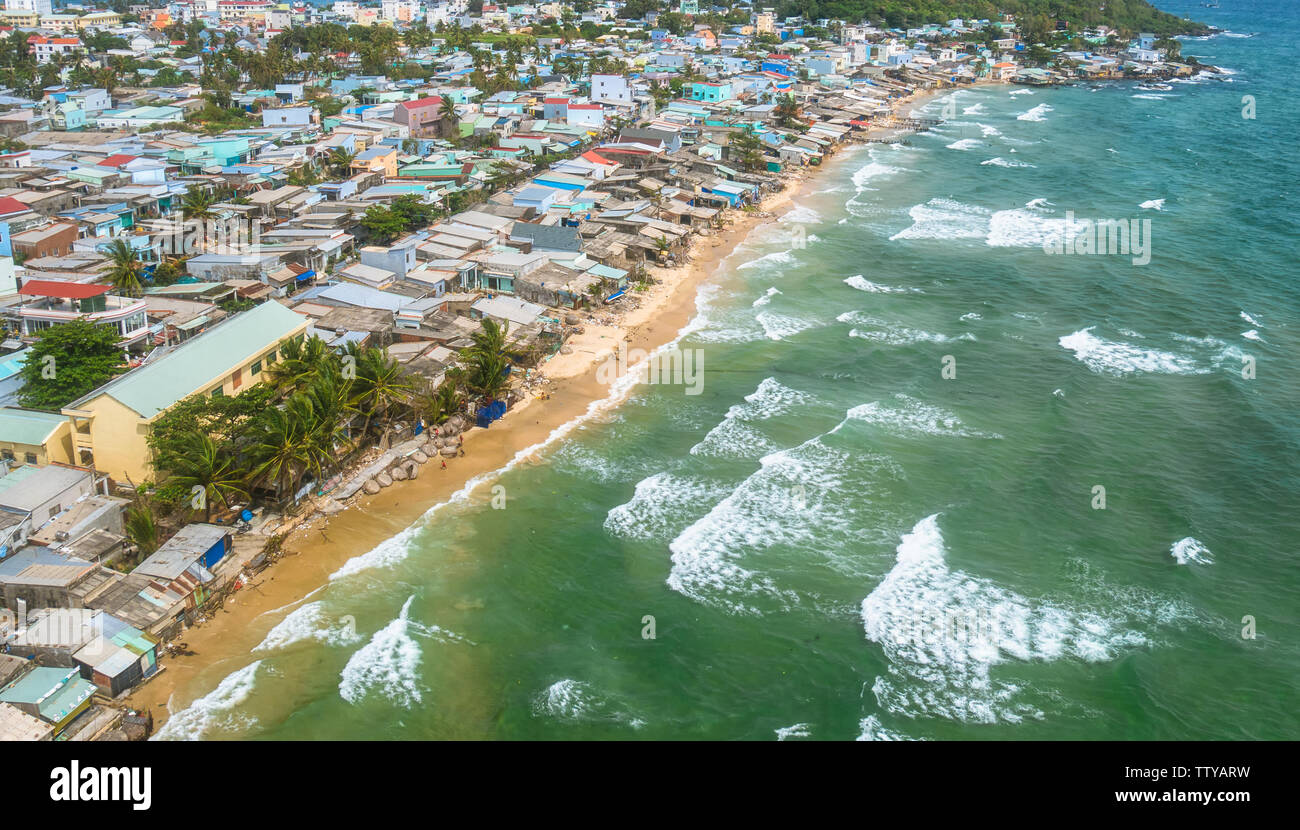 Phu Quoc island from drone. Kien Giang, Vietnam, Vietnamese seaside ...