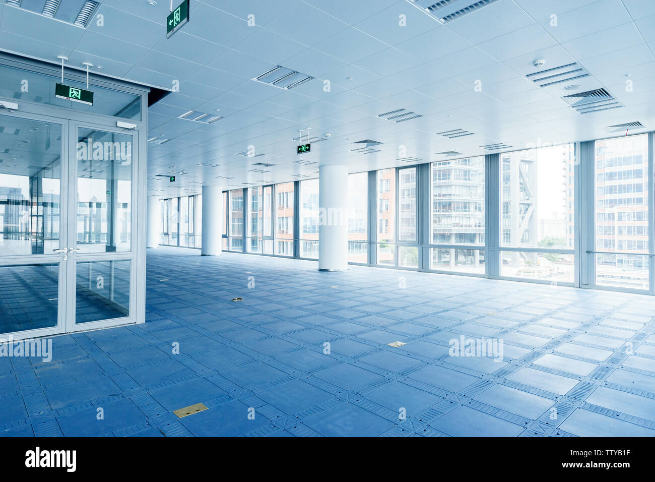Interior of modern office building Stock Photo - Alamy
