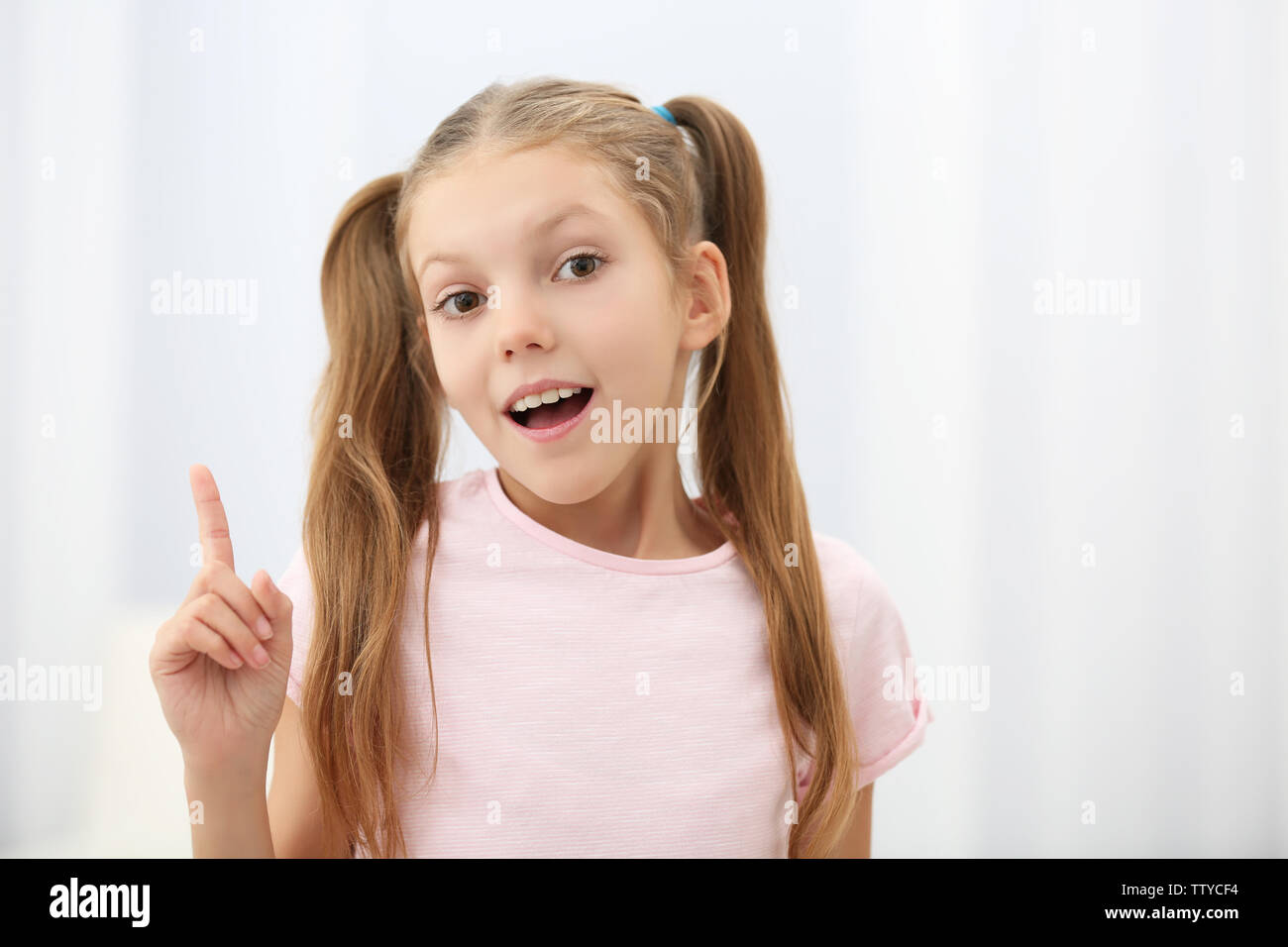 Cute pretty girl at home Stock Photo - Alamy