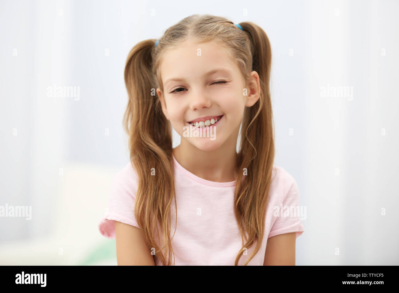 Cute pretty girl at home Stock Photo - Alamy