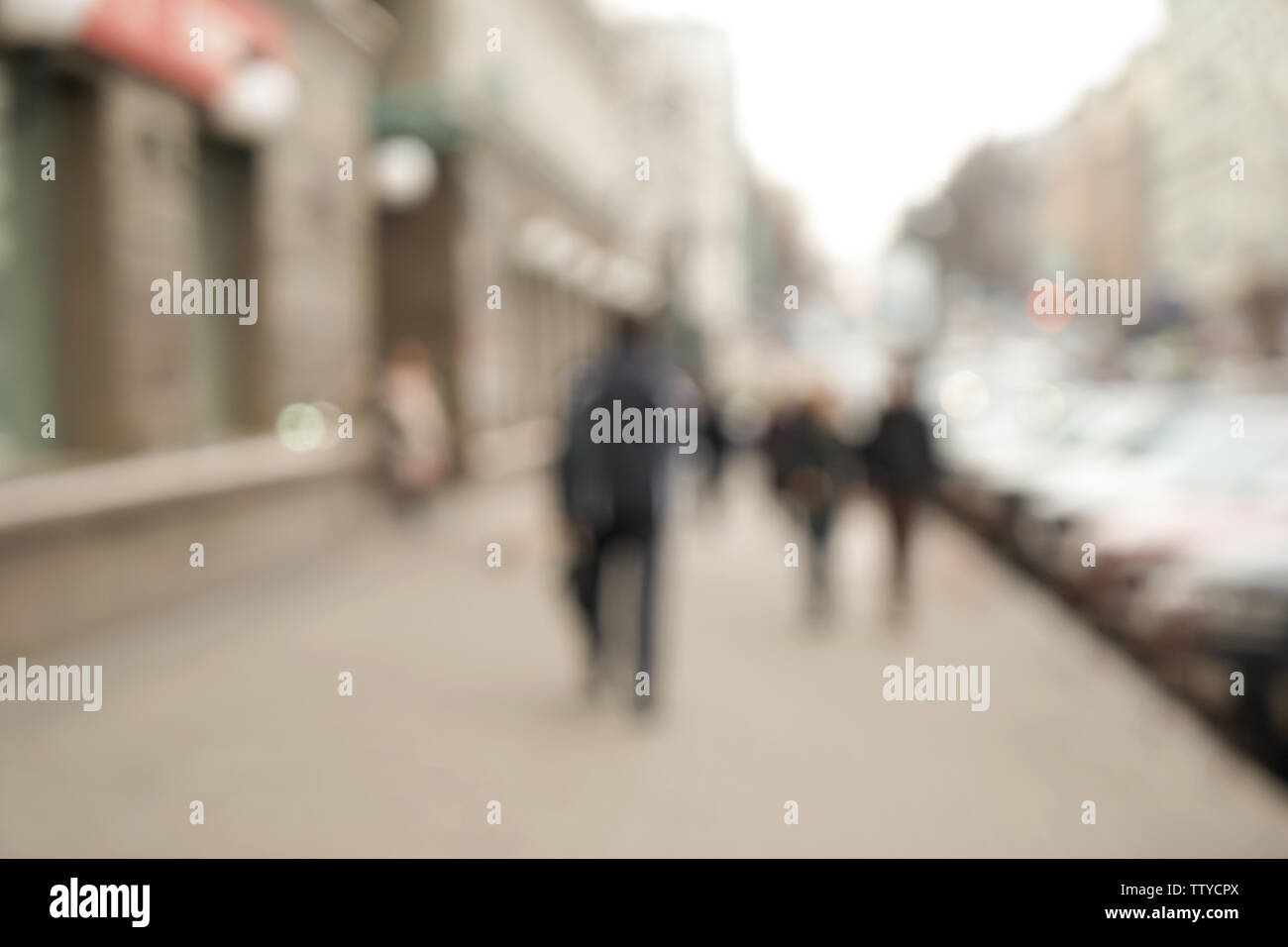 Blurred background of crowded city street Stock Photo - Alamy