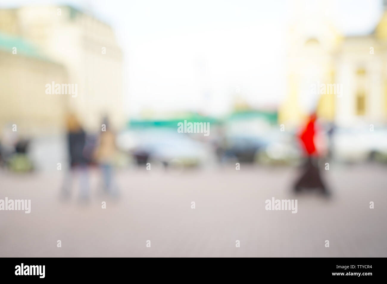 Blurred background of crowded city street Stock Photo - Alamy