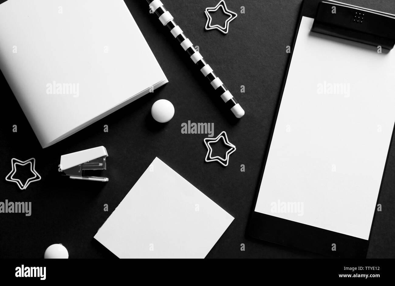 Group elements corporate identity Black and White Stock Photos & Images ...