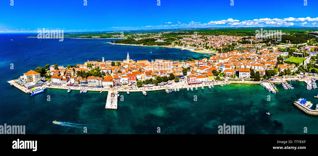 Aerial view of the old town of Porec in Croatia Stock Photo - Alamy
