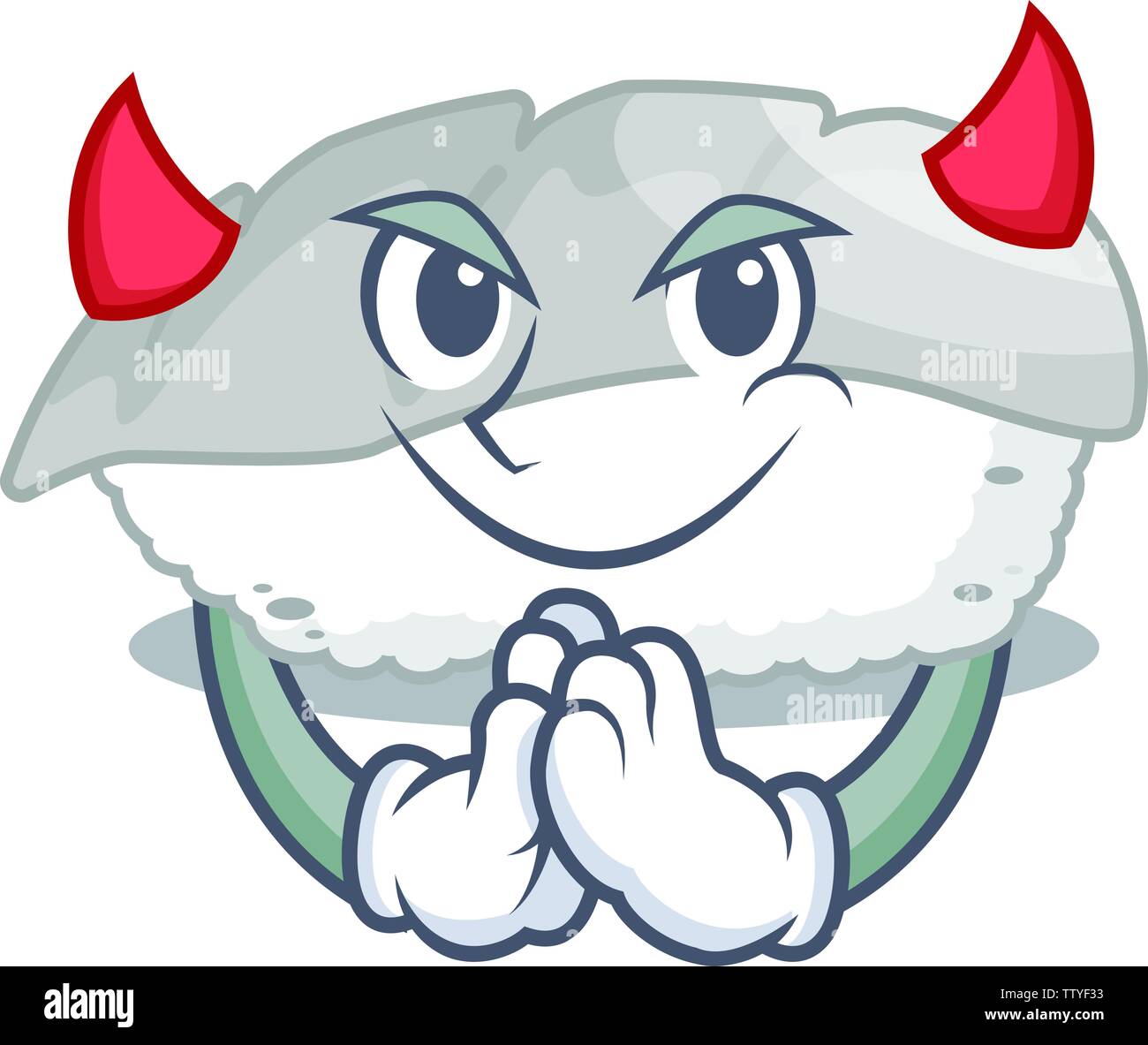 Devil ika sushi in the cartoon shape Stock Vector Image & Art - Alamy