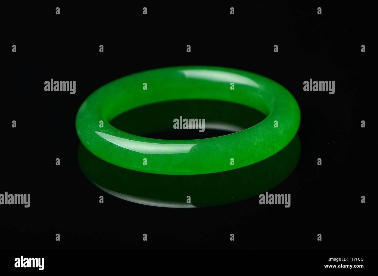 Still life picture of jade bracelet Stock Photo - Alamy