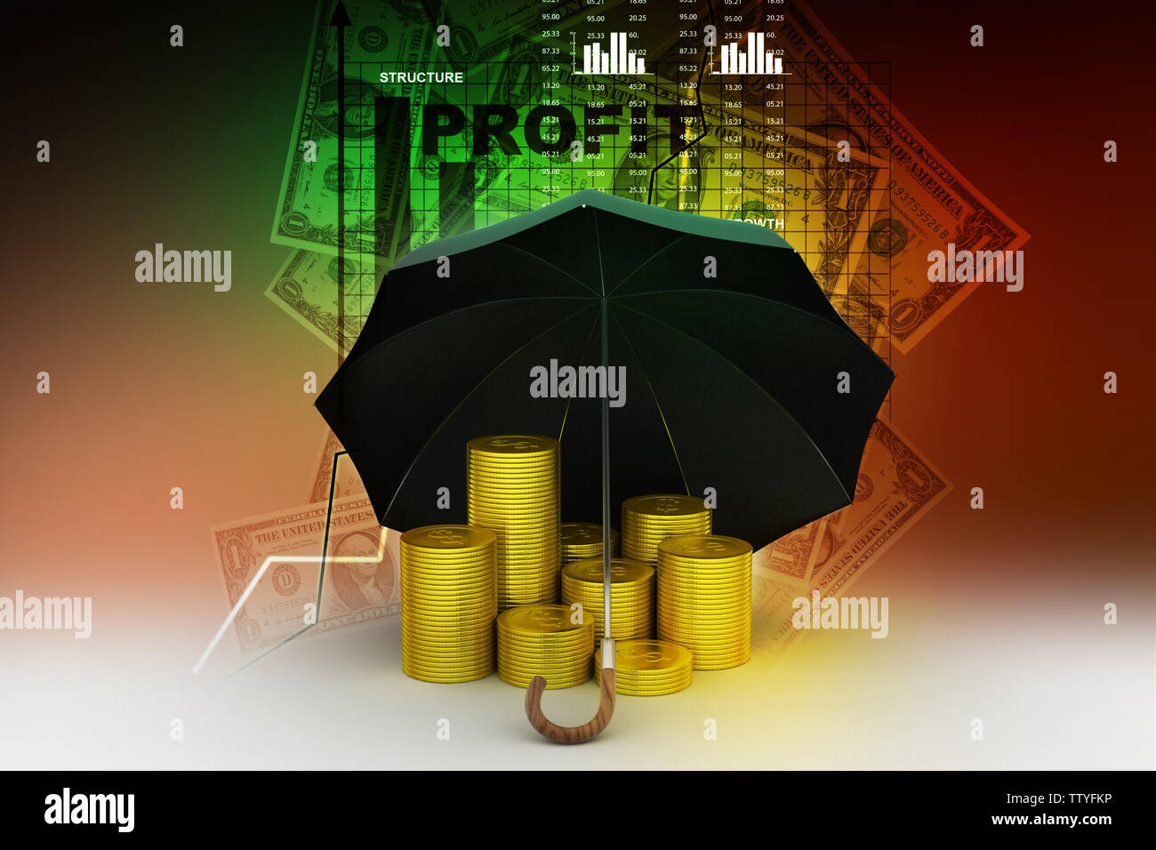 Sunshade umbrella money hi-res stock photography and images - Alamy