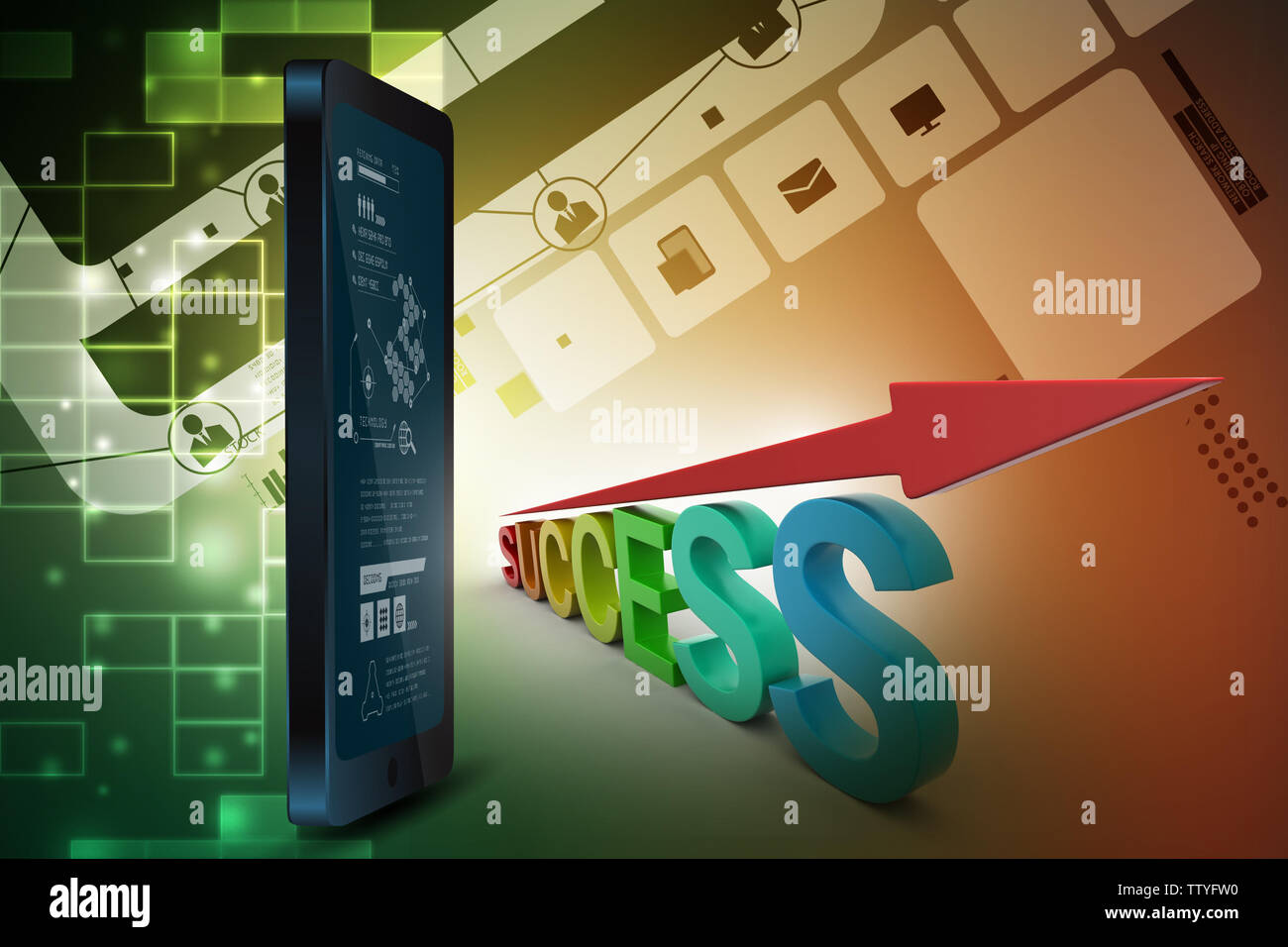 Business success graph Stock Photo - Alamy