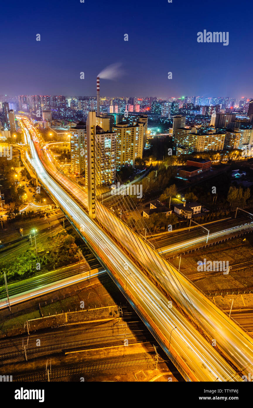 Night Scenery in Shenyang Stock Photo - Alamy