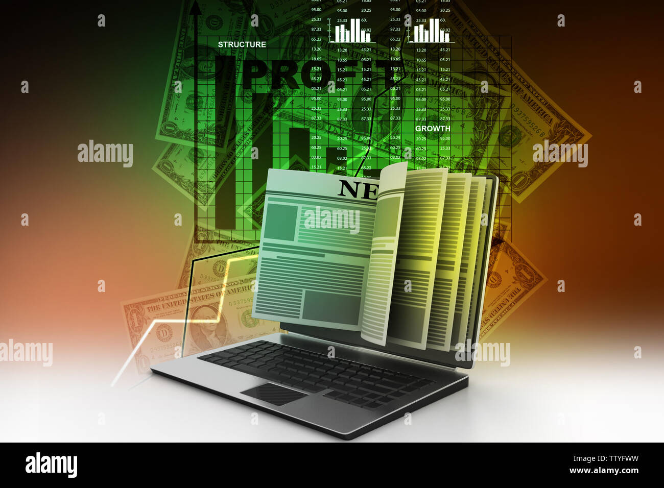News through a laptop screen concept for online news Stock Photo - Alamy
