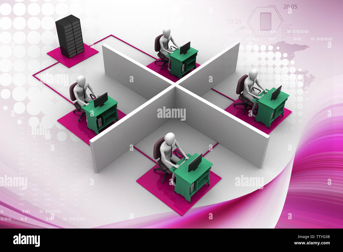Network with laptop Stock Photo - Alamy
