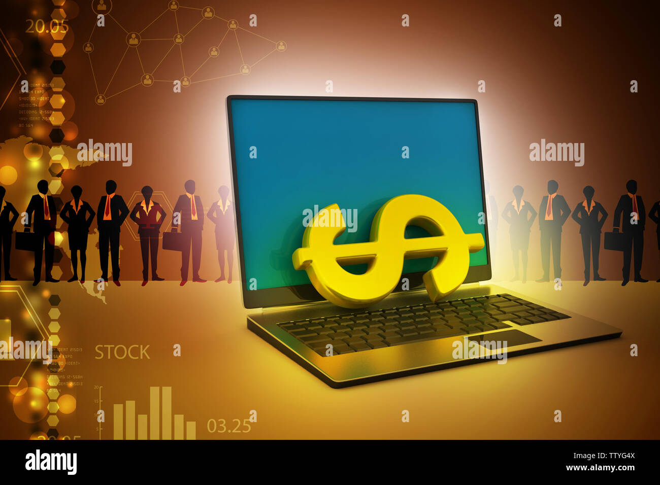 Online money making concept Stock Photo - Alamy