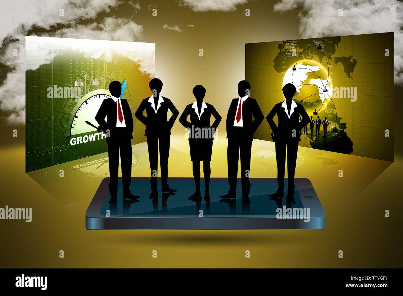 people standing cell phone Stock Photo - Alamy