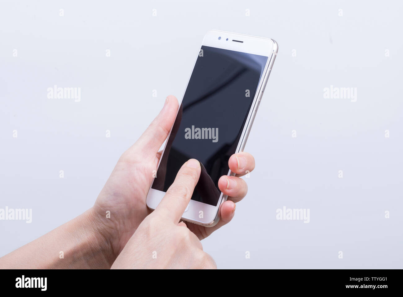 Hand-held cell phone Stock Photo - Alamy