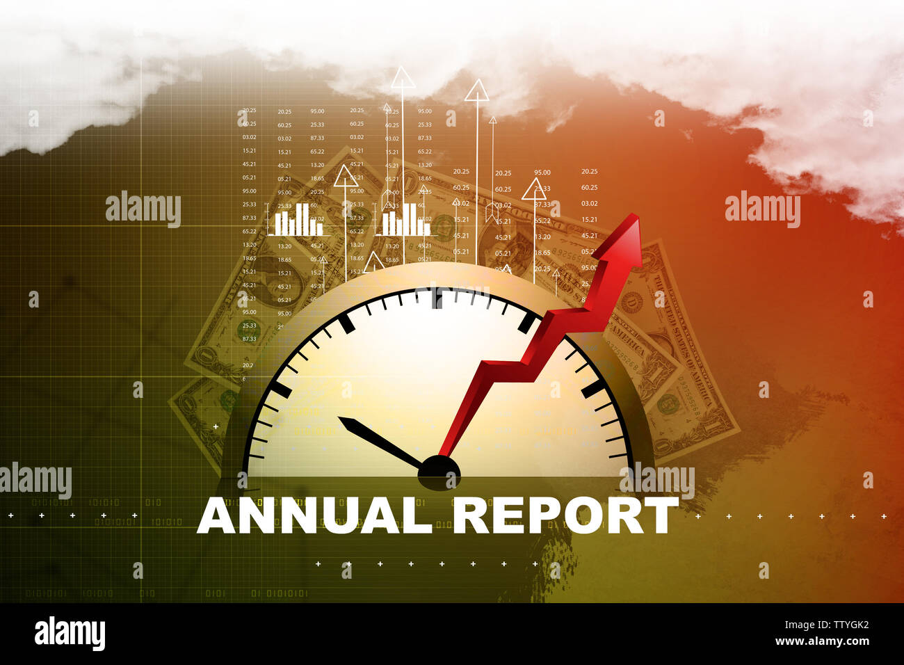 Financial annual report concept Stock Photo - Alamy