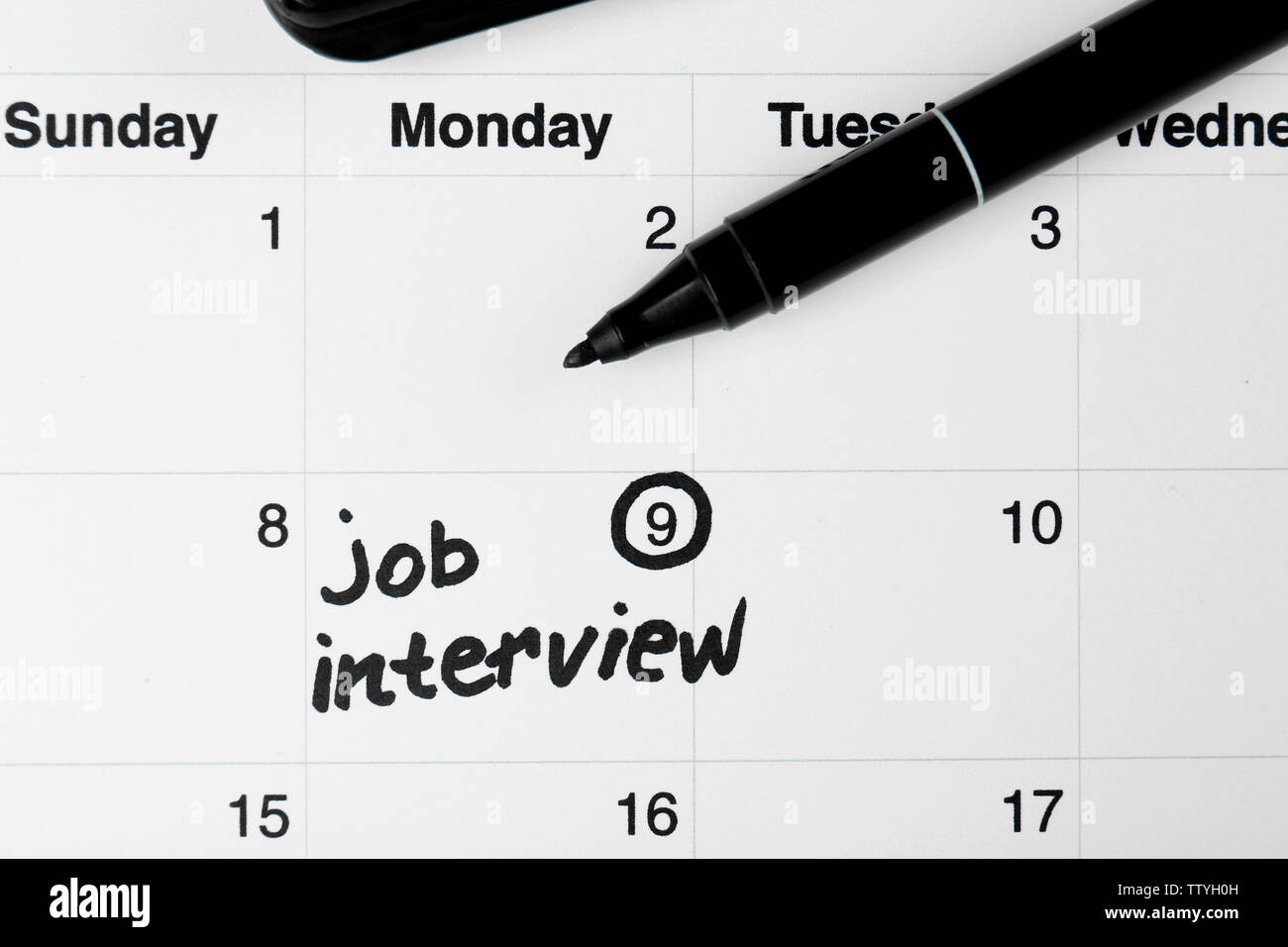 Date highlighted on calendar hi-res stock photography and images - Alamy