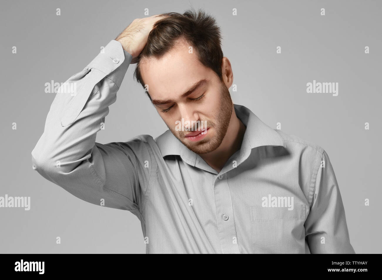 Problems thoughts depressed young man hi-res stock photography and ...