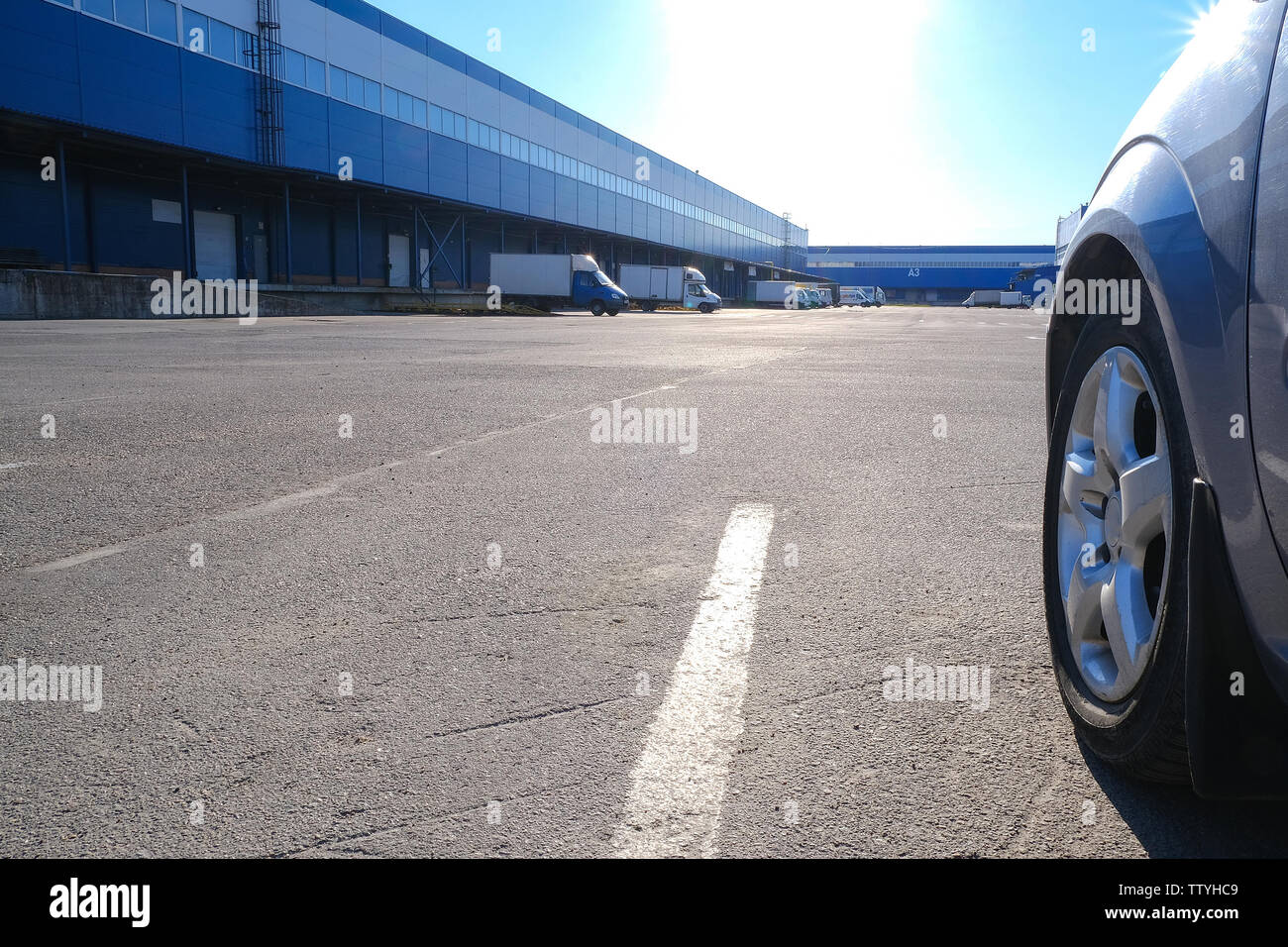 Customs warehouse. The terminal of acceptance and processing of cargo ...