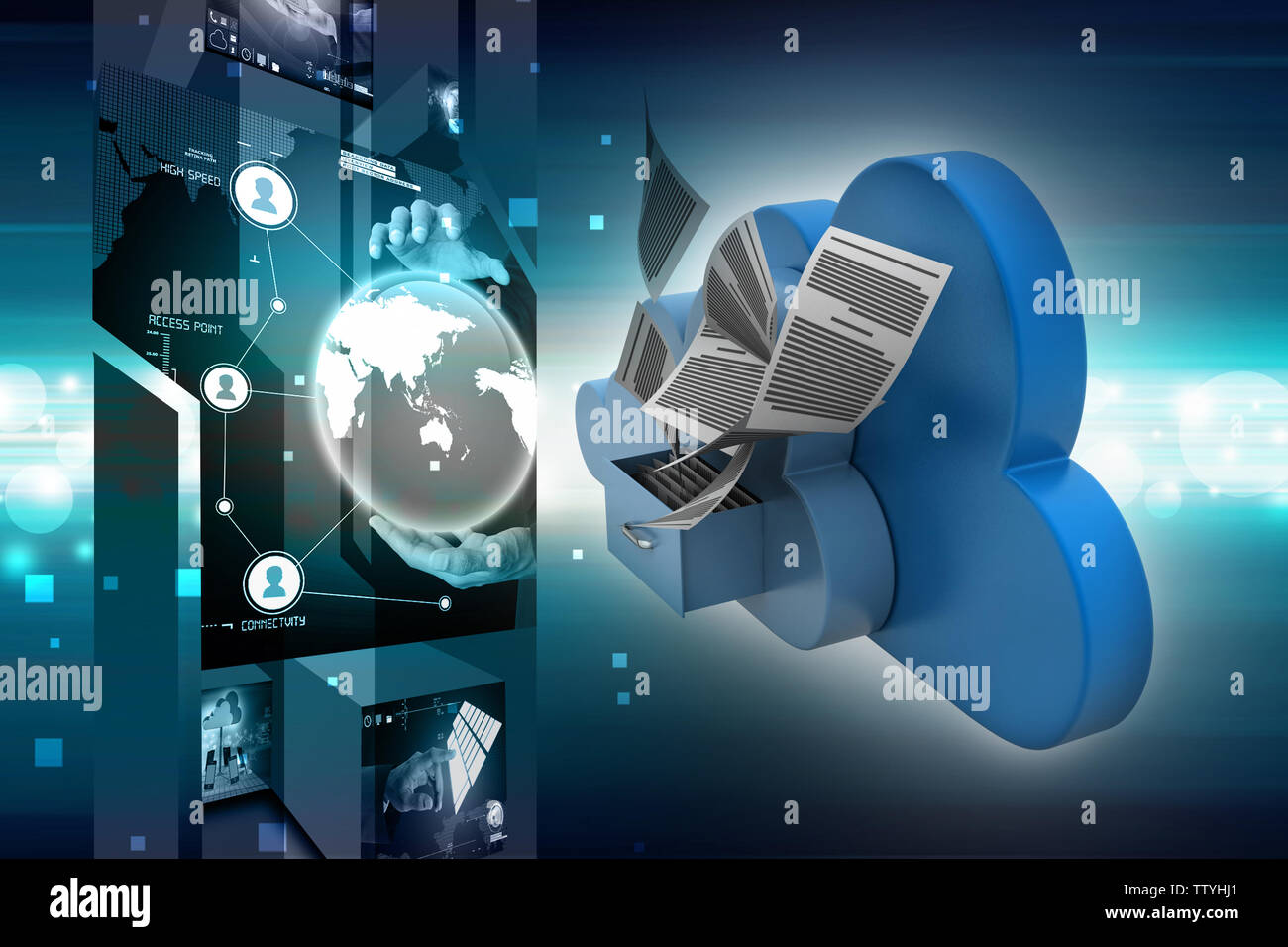 Cloud storage concept Stock Photo - Alamy