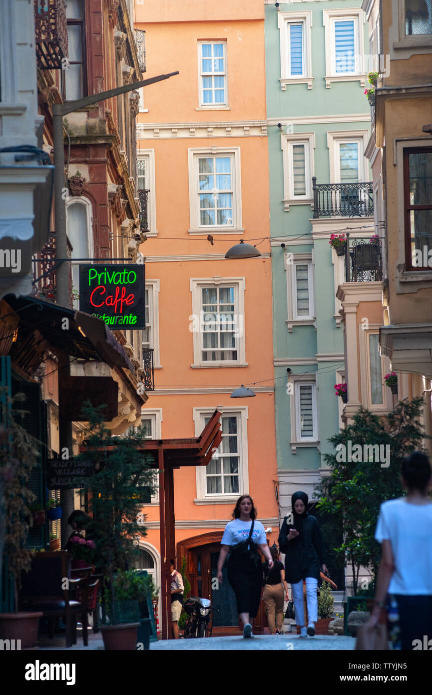 Café culture in the pretty side streets of Istanbul’s Pera district ...