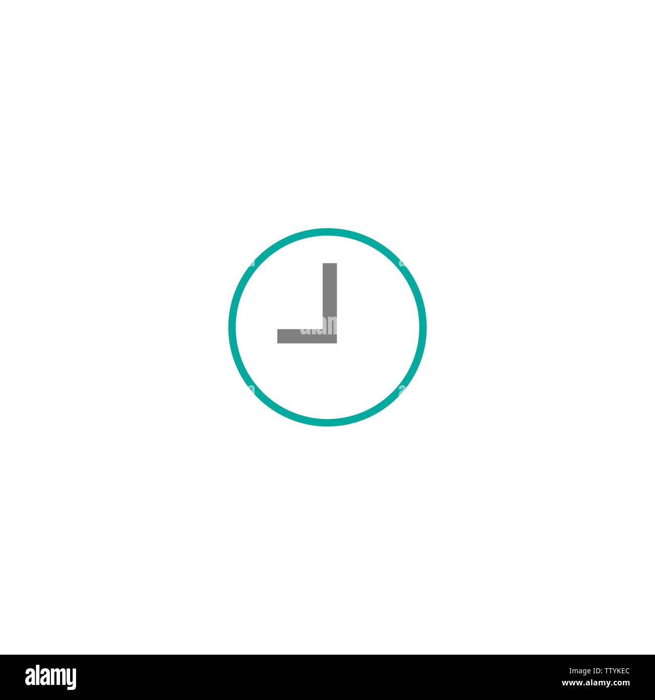 Timeline vector clock icon flat hi-res stock photography and images - Alamy
