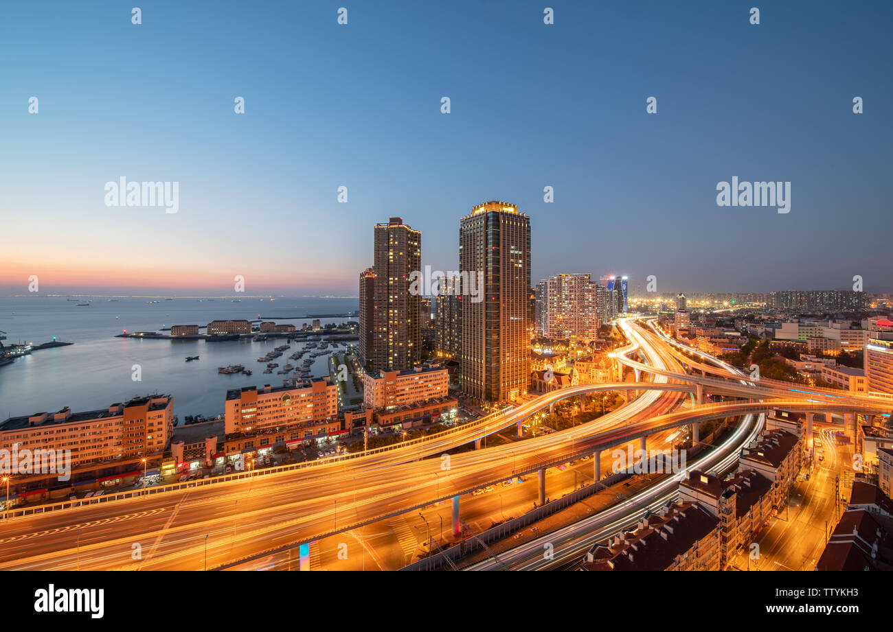 Qingdao city night view hi-res stock photography and images - Alamy