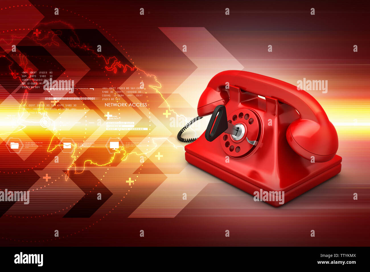 Telephone retro lock hi-res stock photography and images - Alamy