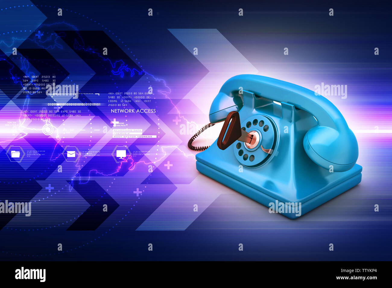 Telephone retro lock hi-res stock photography and images - Alamy