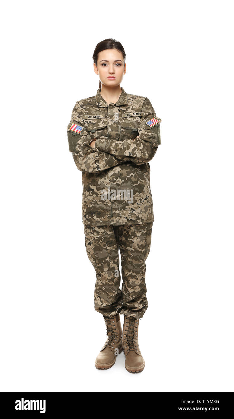 Female American Soldier Silhouette