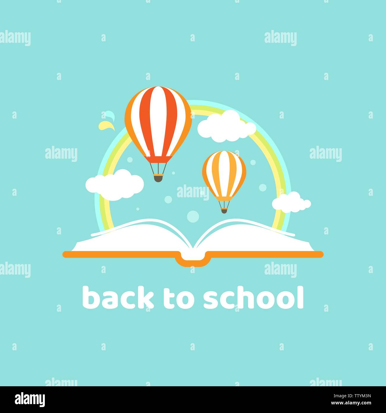 Open book rainbow illustration hi-res stock photography and images - Alamy