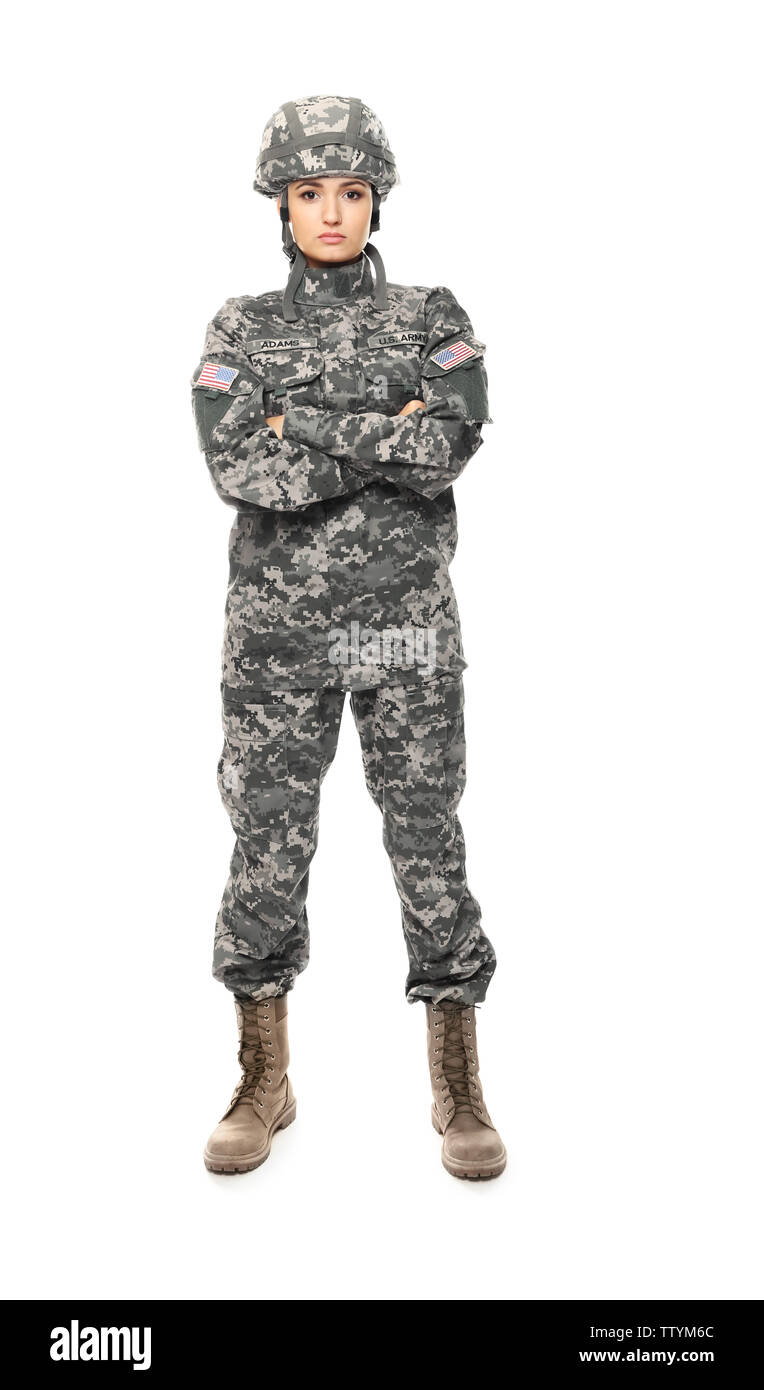 Beautiful female soldier hi-res stock photography and images - Alamy