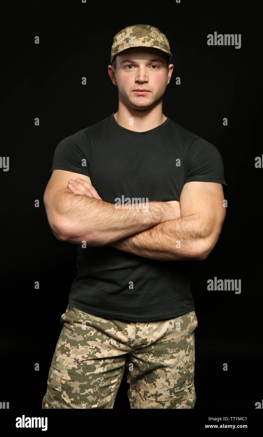 Handsome soldier hi-res stock photography and images - Alamy