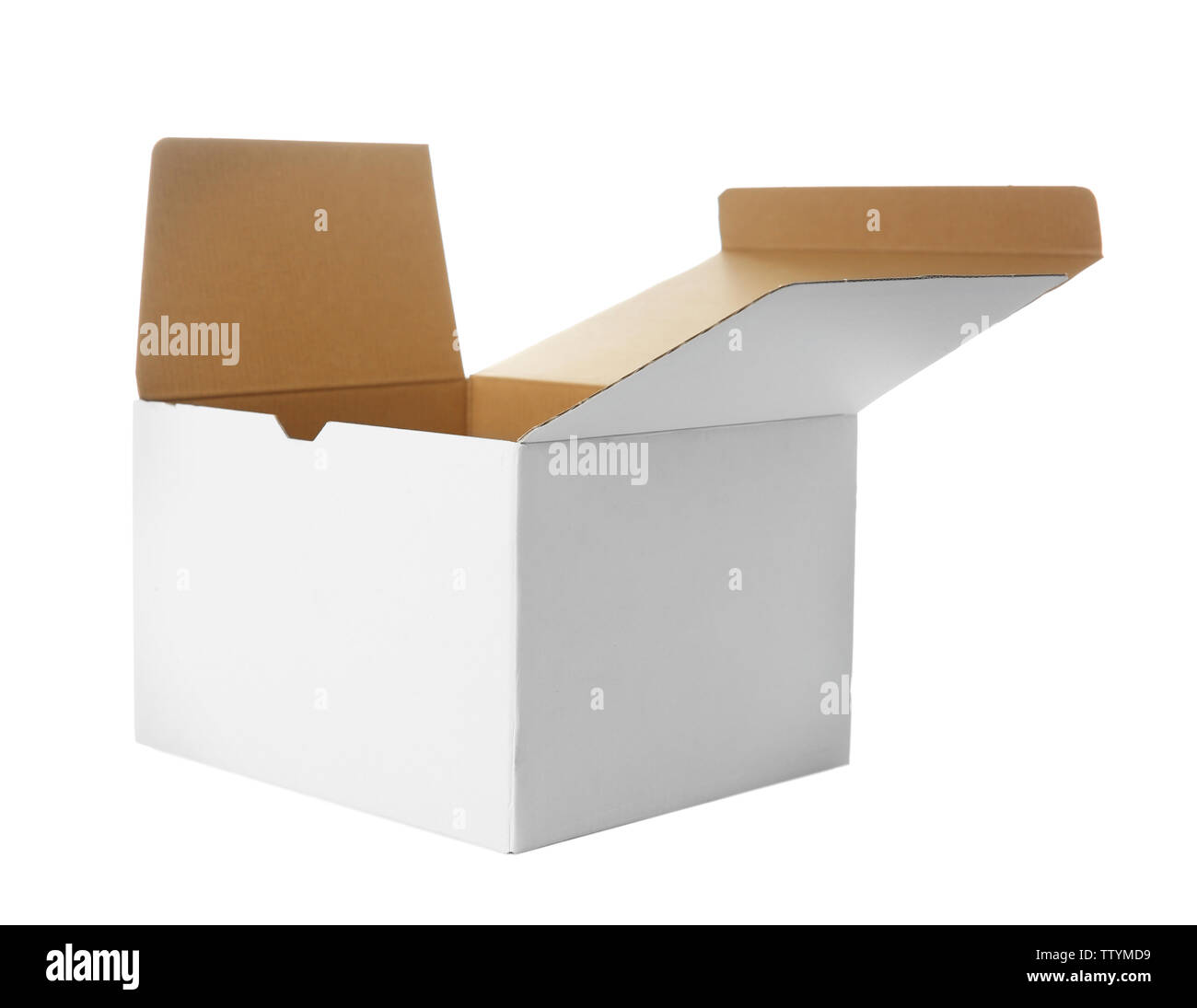 Opened blank cover cardboard Cut Out Stock Images & Pictures - Alamy