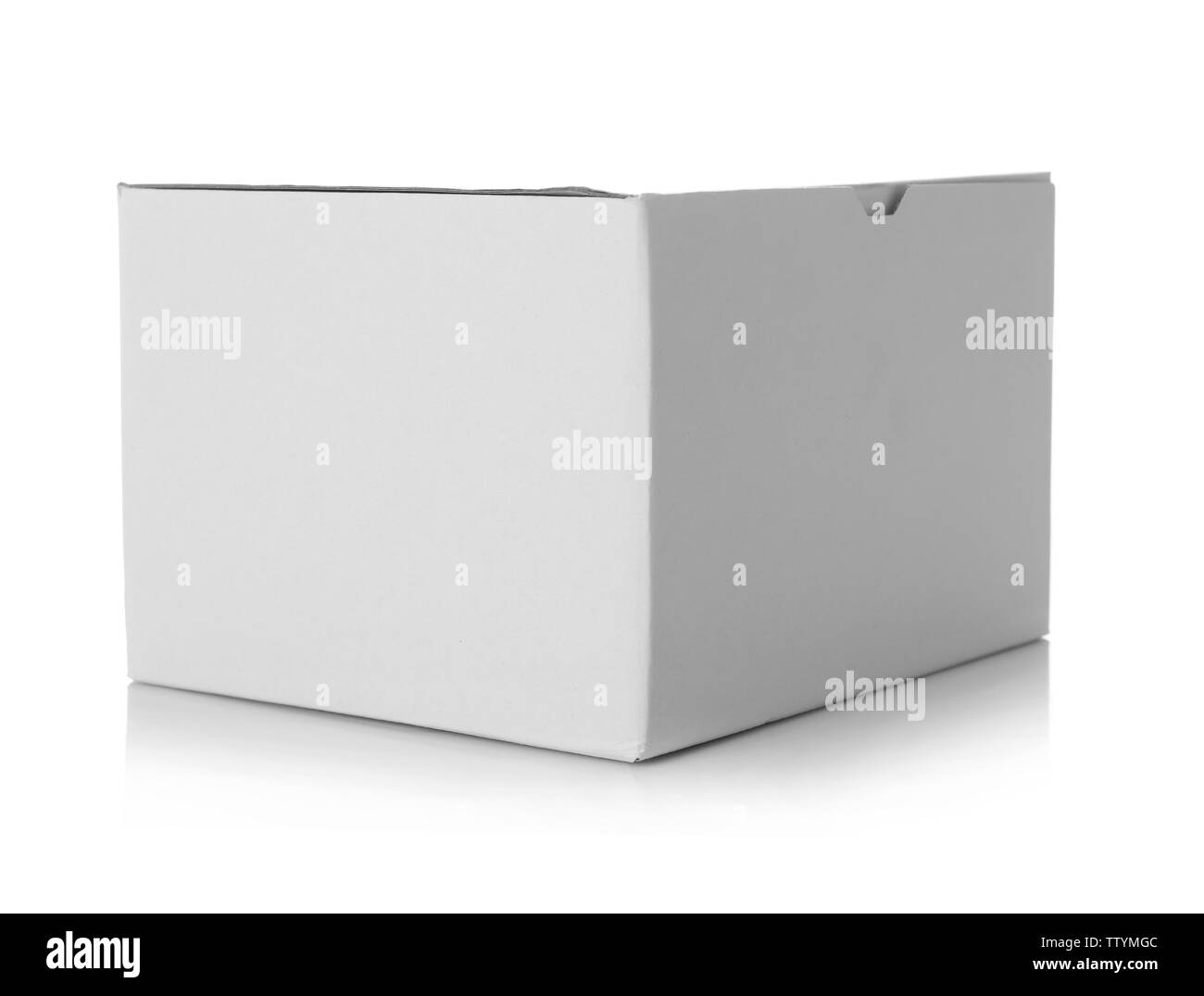 Cartoon box isolated on white Stock Photo - Alamy