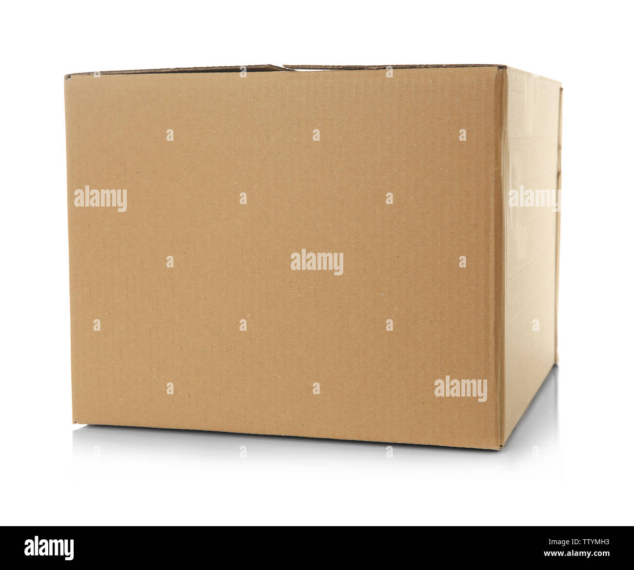 Cartoon box isolated on white Stock Photo - Alamy