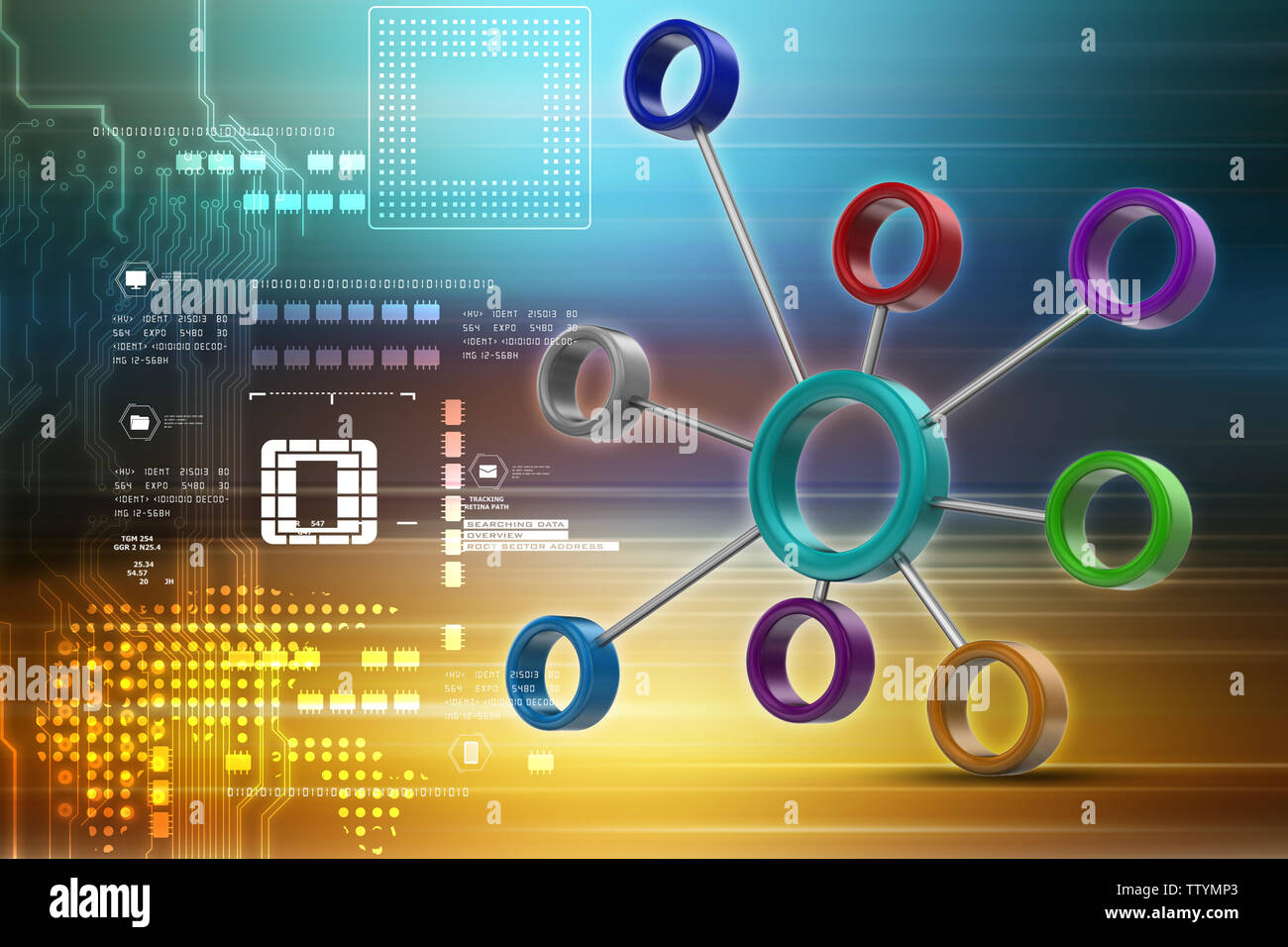 3d atomic circle Stock Photo - Alamy