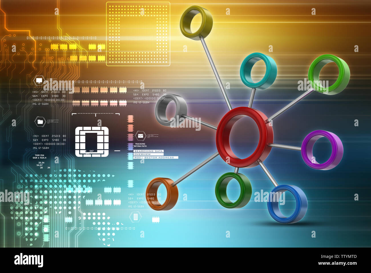 3d atomic circle Stock Photo - Alamy