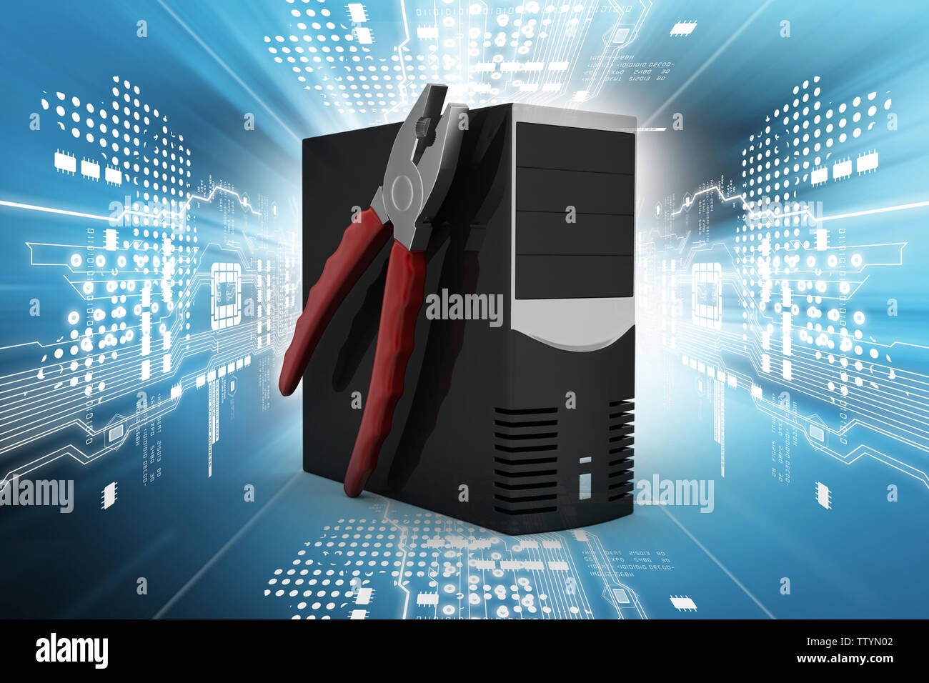 computer repair service concept Stock Photo - Alamy