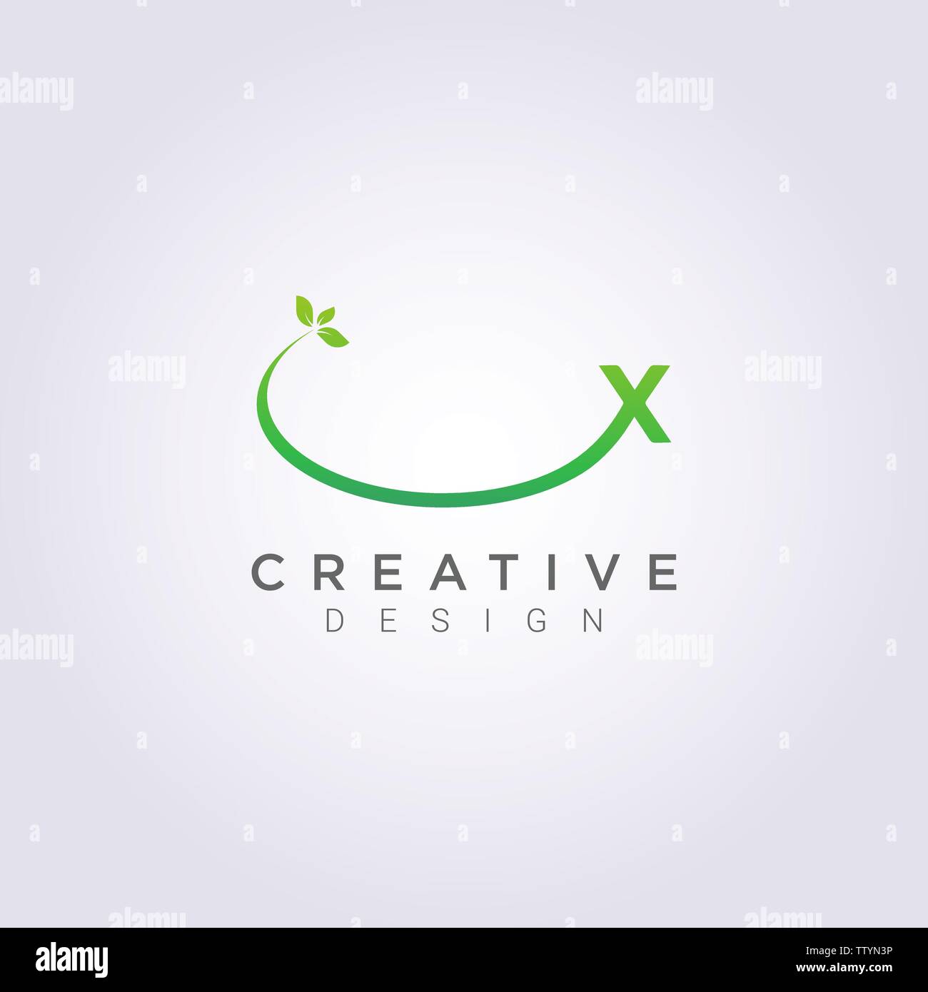 Vector Leaf Design Icon Letter X Stock Vector Image & Art - Alamy