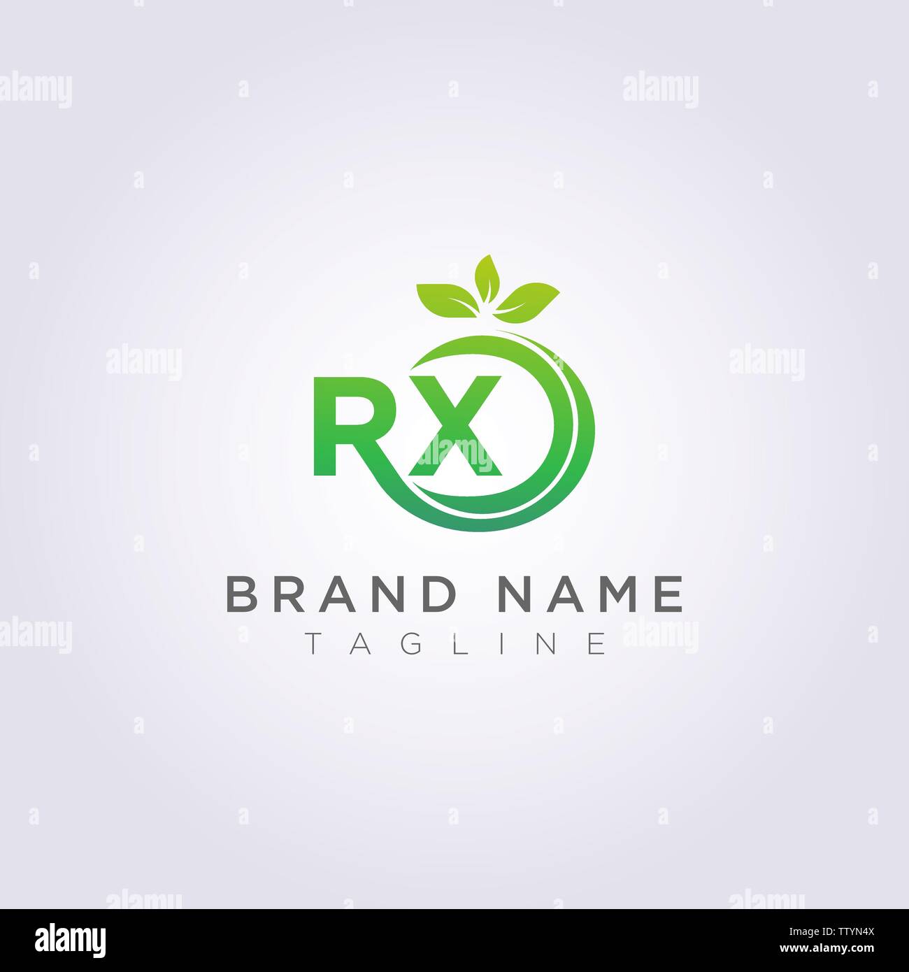 Logo Vector Leaf Icon Design RX Letter Symbol Stock Vector Image & Art ...
