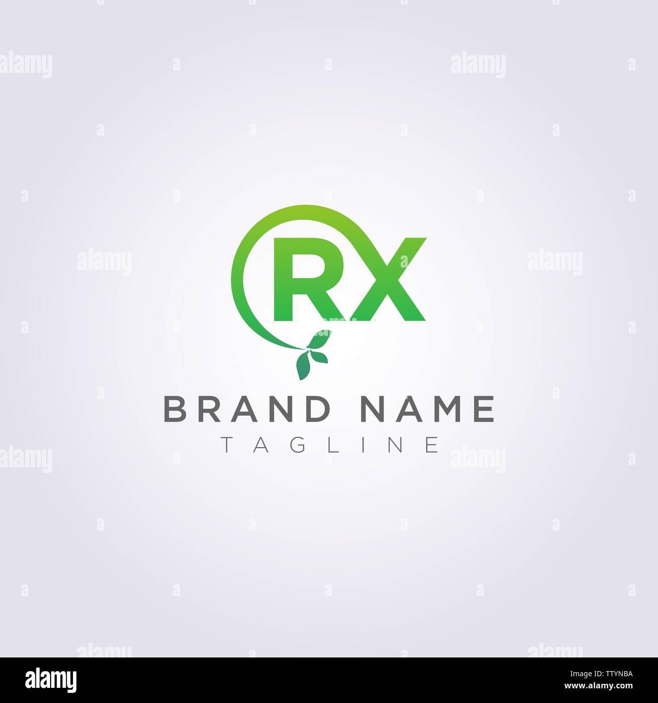 Logo Vector Leaf Icon Design RX Letter Symbol Stock Vector Image & Art ...