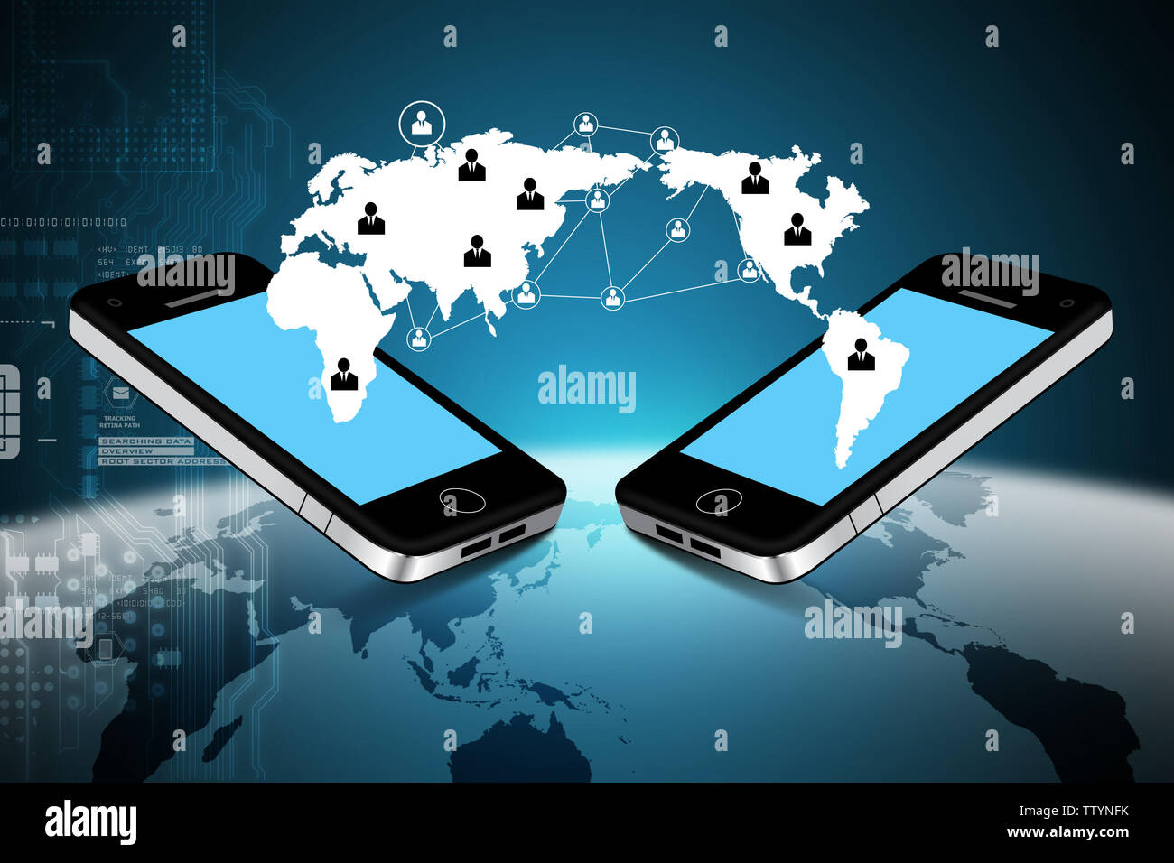 Mobile communication concept Stock Photo - Alamy